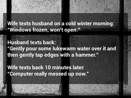 Windows frozen, won't open. | Jokes of the day (55051)